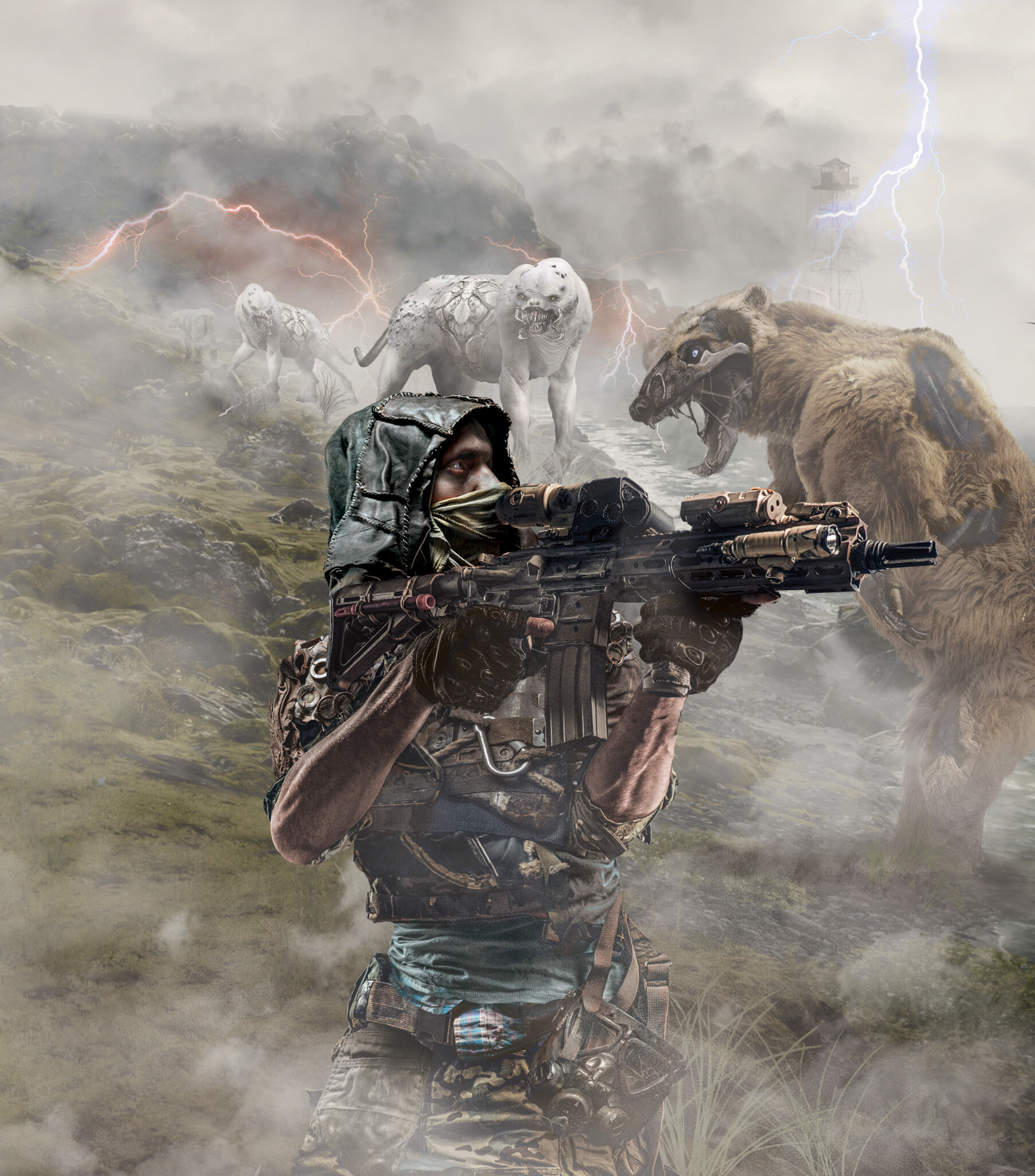 ArtStation - S.T.A.L.K.E.R. The Two mutants - book cover illustration