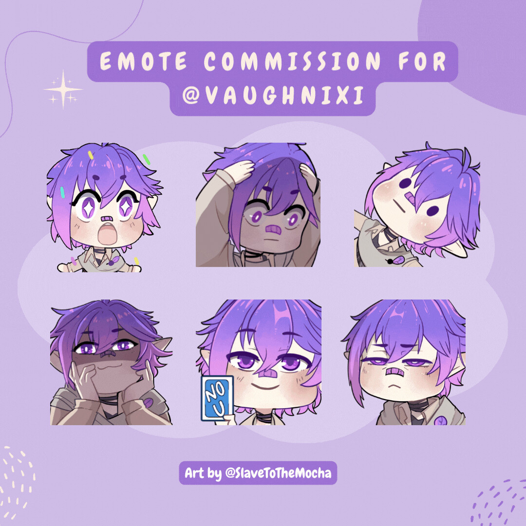 ArtStation - Twitch Emotes Commission: VaughnIXI