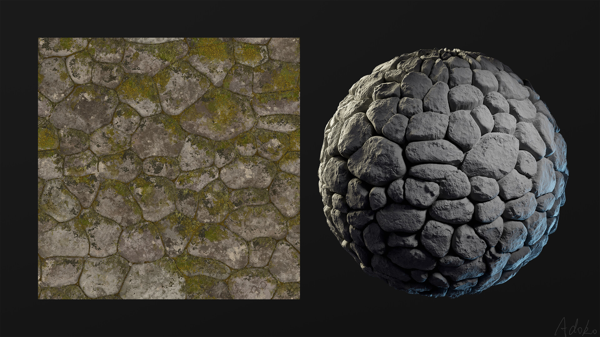 Adoko - stone wall_02_moss