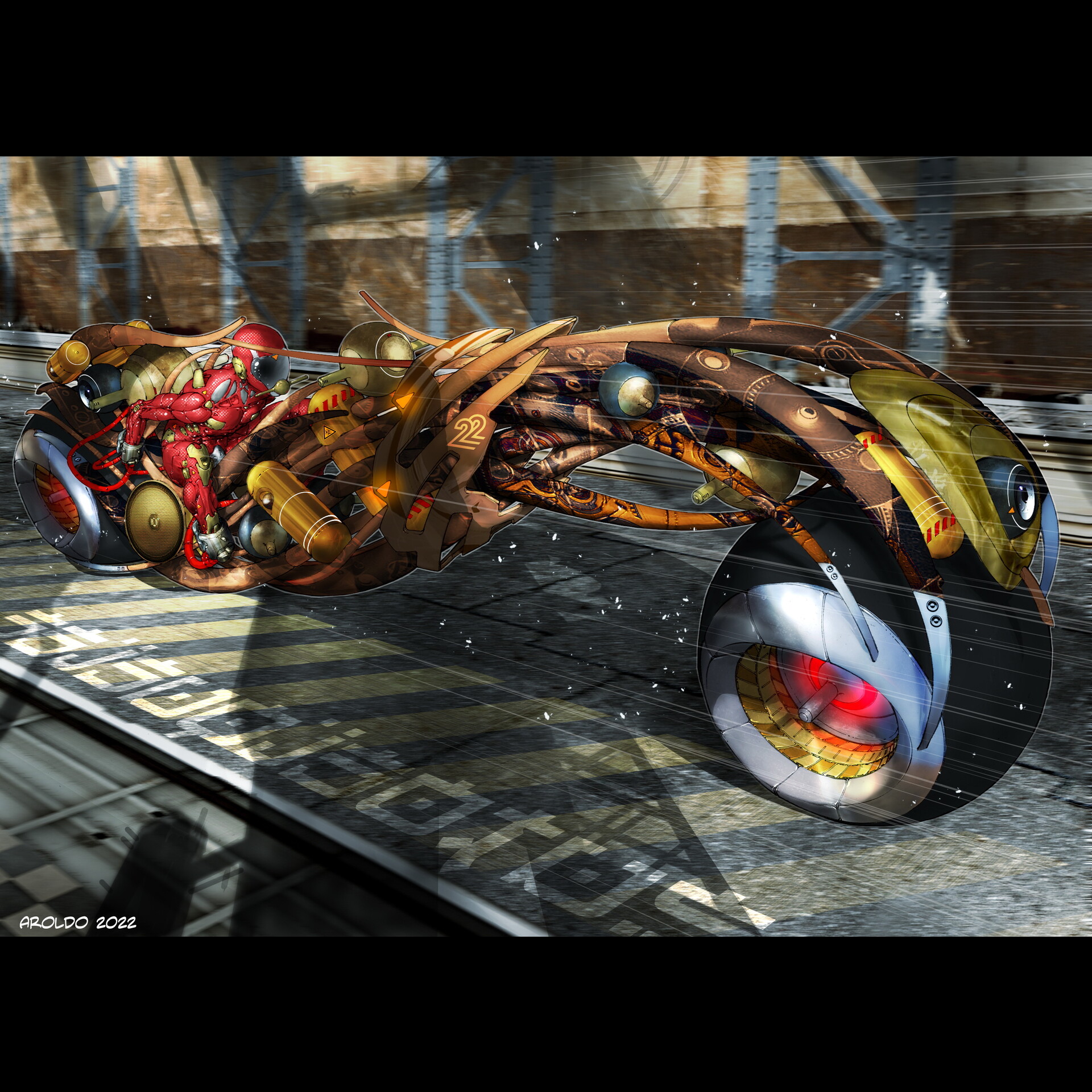 ArtStation - P.O.B.R.E. (prisioner of biokinetic riding engine)