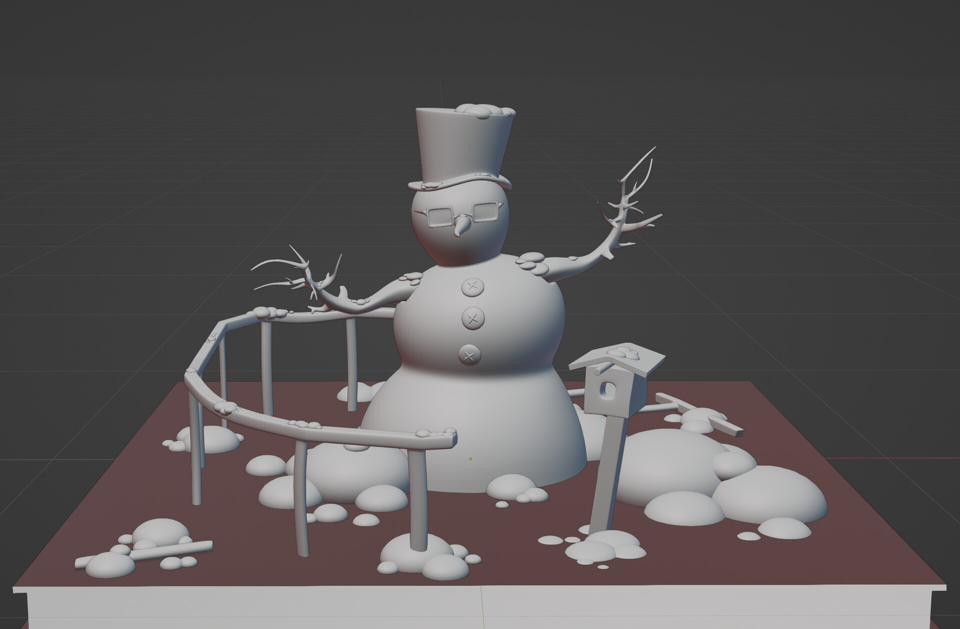 ArtStation - Back to study - Snow Man