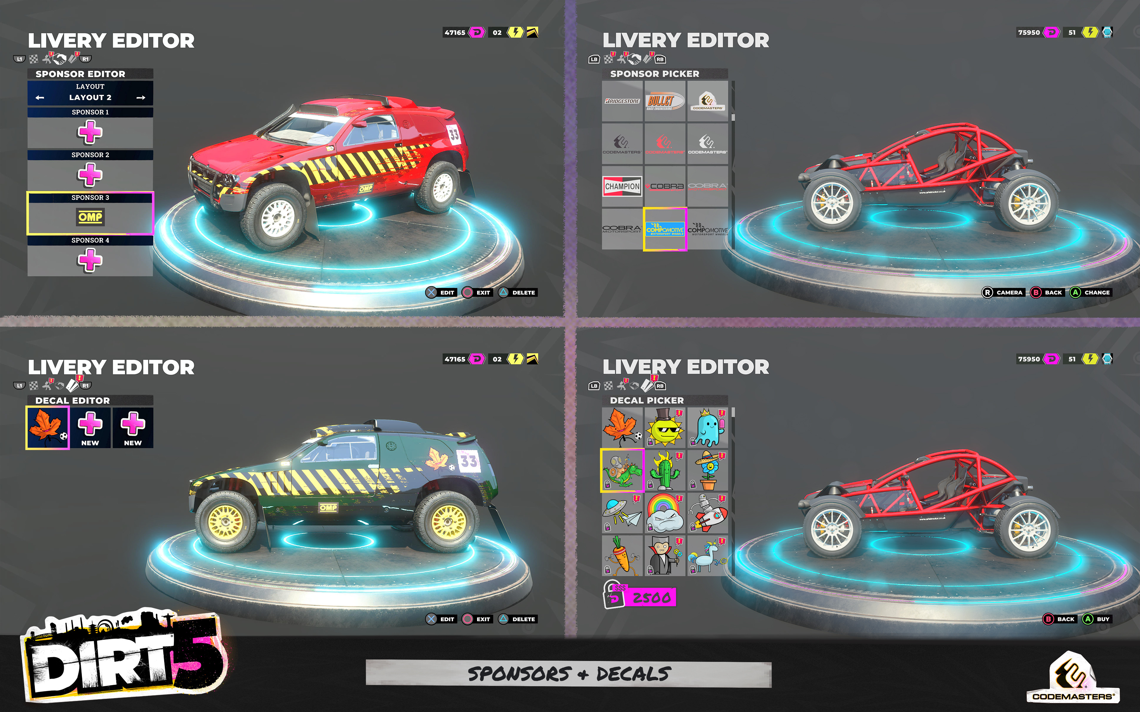 Daniel Rhodes | Video Game UI Design and Art Portfolio - DiRT 5 ...