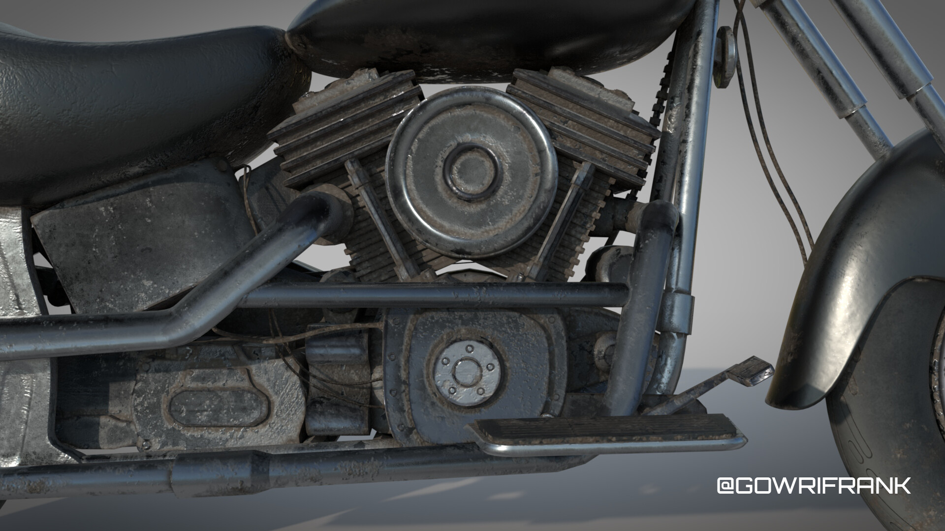 Gowri Sankar - Harley Davidson 1990 FatBoy (Hard Surface Model)