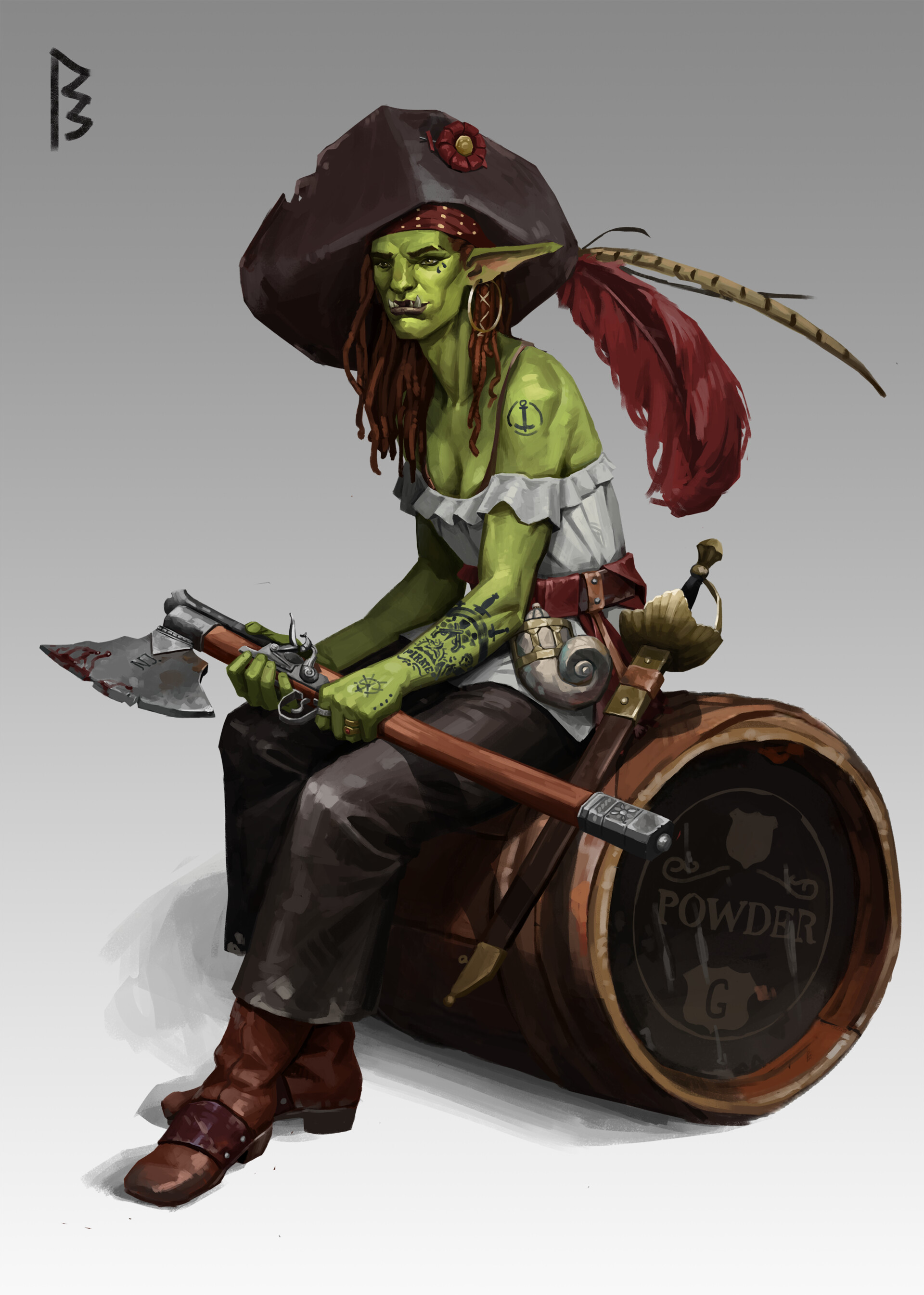 ArtStation - Orc Pirate Boarder