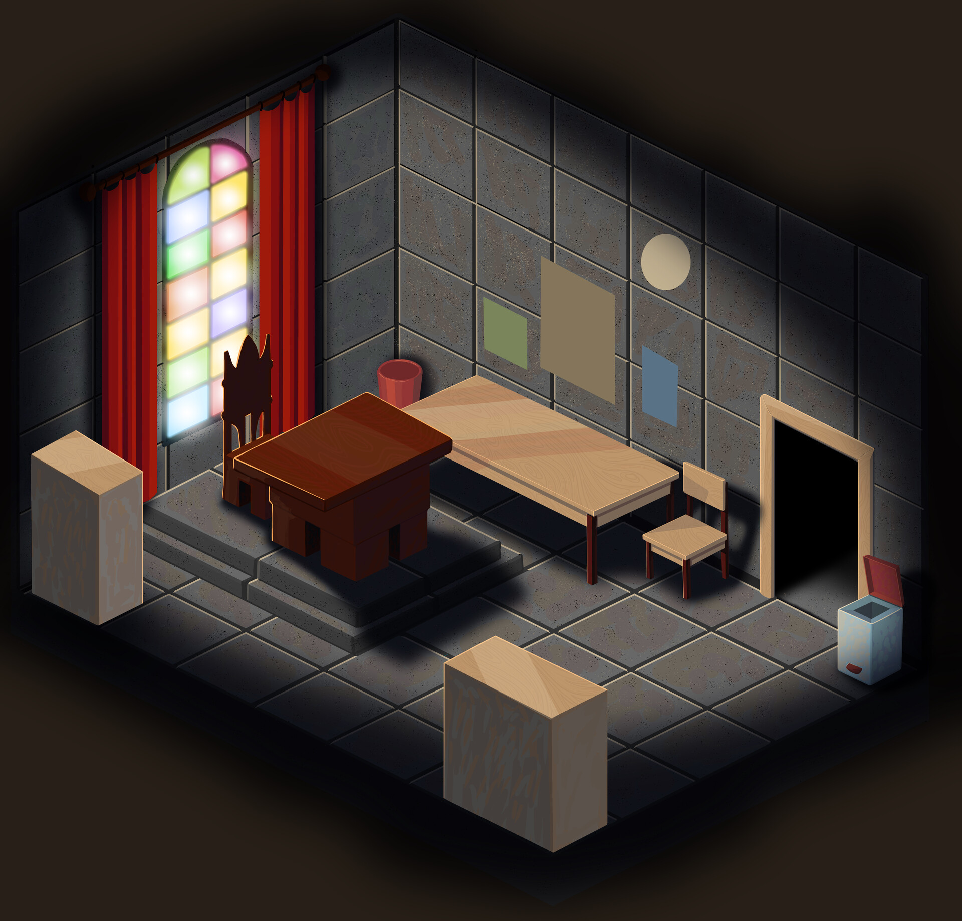ArtStation - Isometric Room