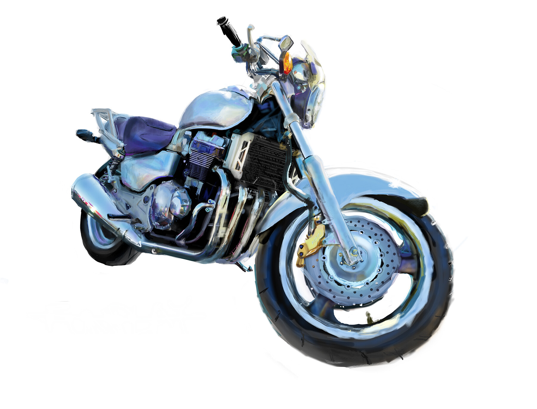 ArtStation - Honda X4 (CB1300DC) sketch