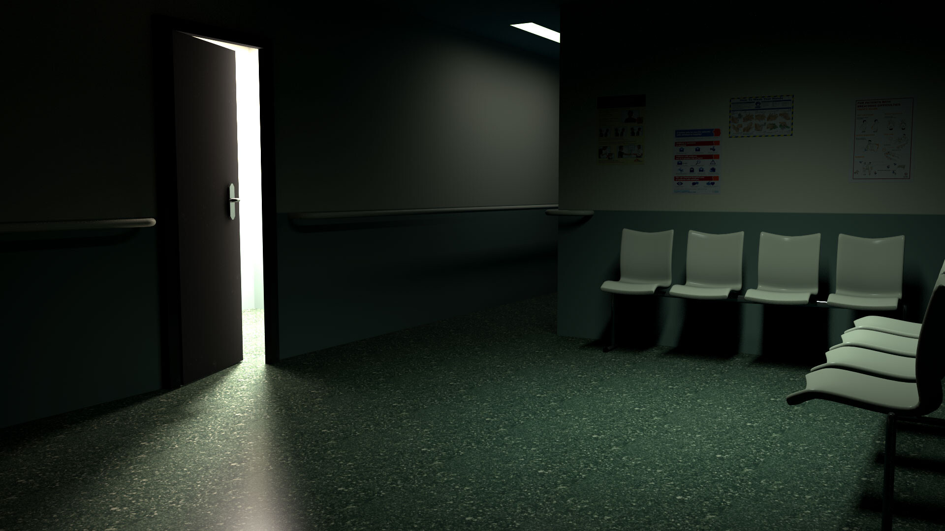 ArtStation - Waiting room - Hospital