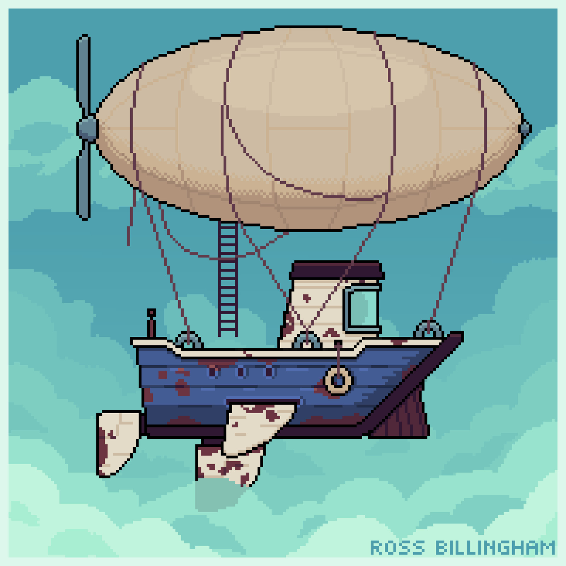 ArtStation - Pixel Art - Sky Boat