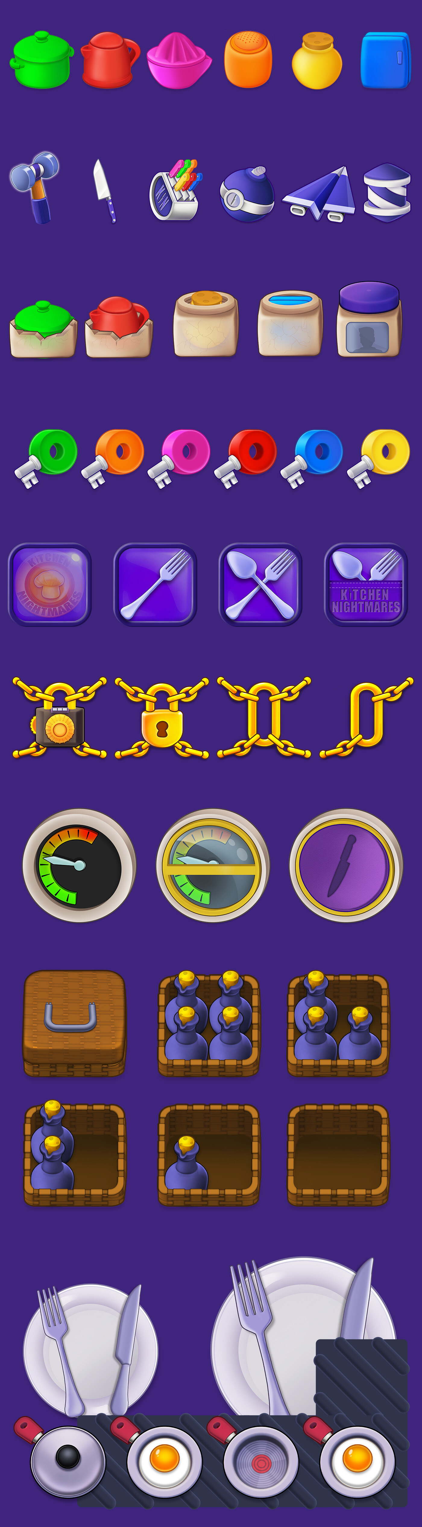 ArtStation - Objects & Gameplays for Match Three Mobile Game 2