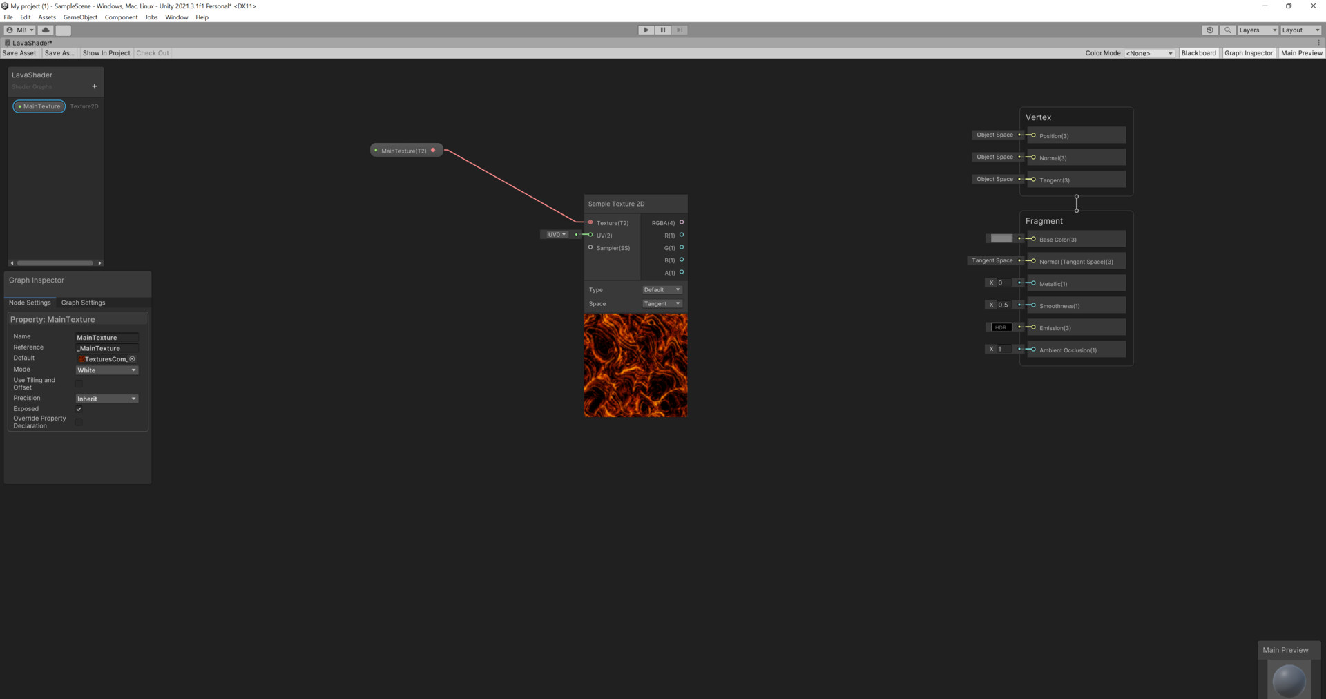 Mark Braasch - Unity Lava Shader + Material