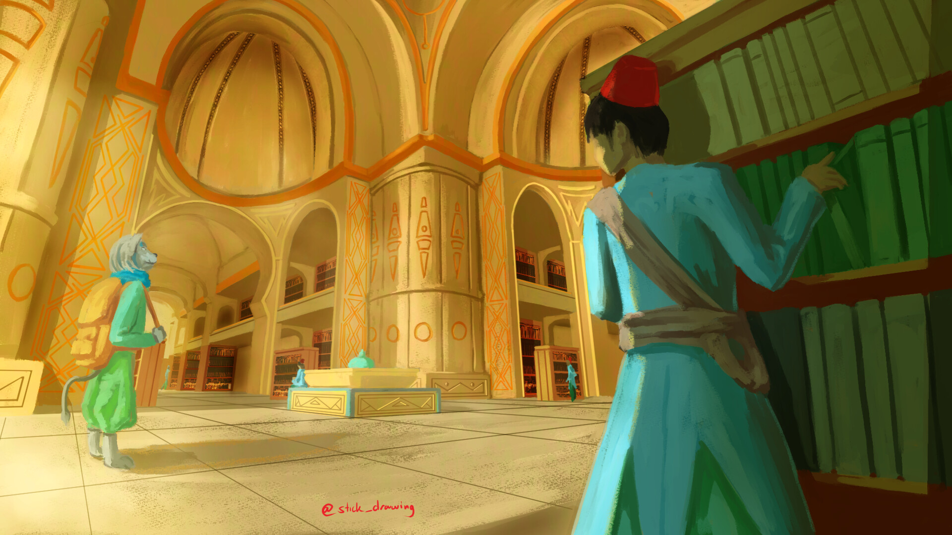 ArtStation - Library in Another World