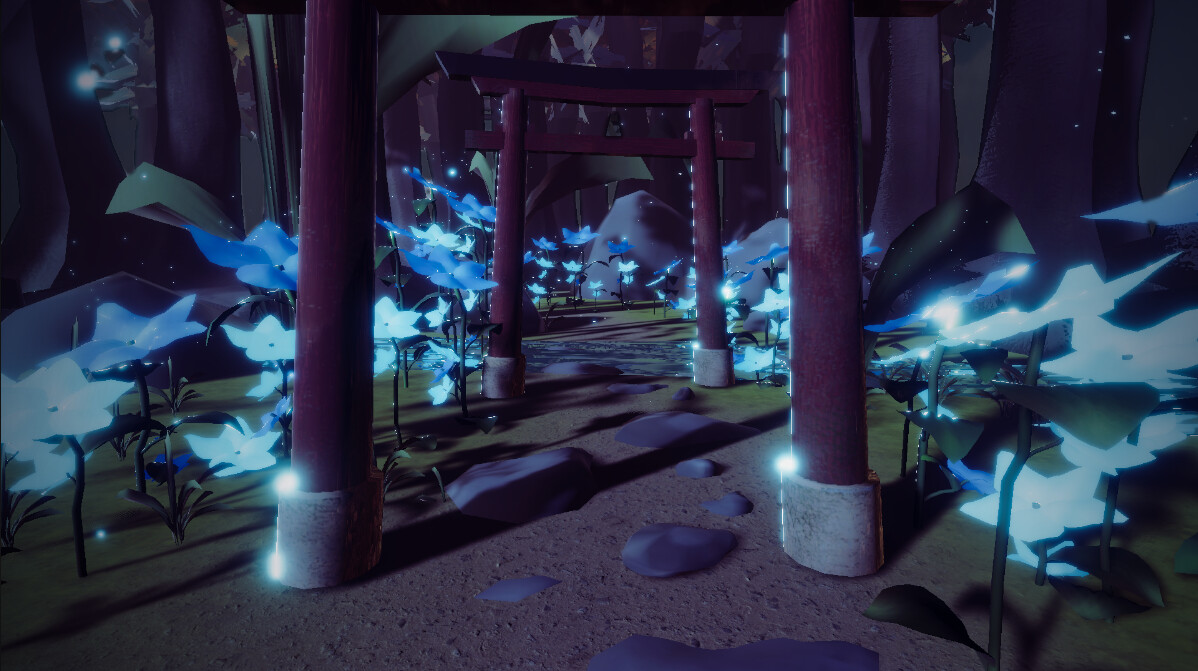 ArtStation - Torii gate in the forest