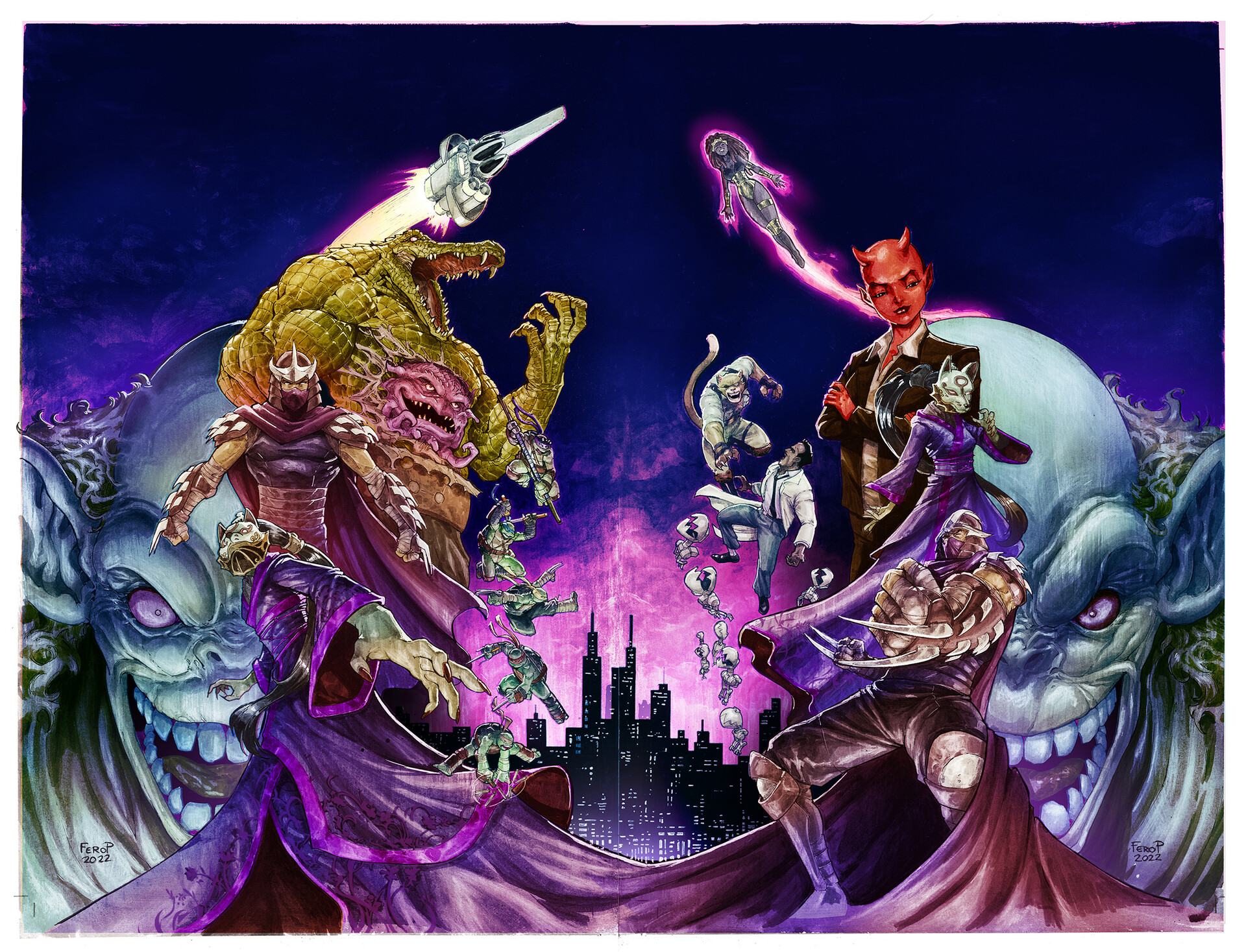 ArtStation - TMNT Armageddon Game cover 1 and 2