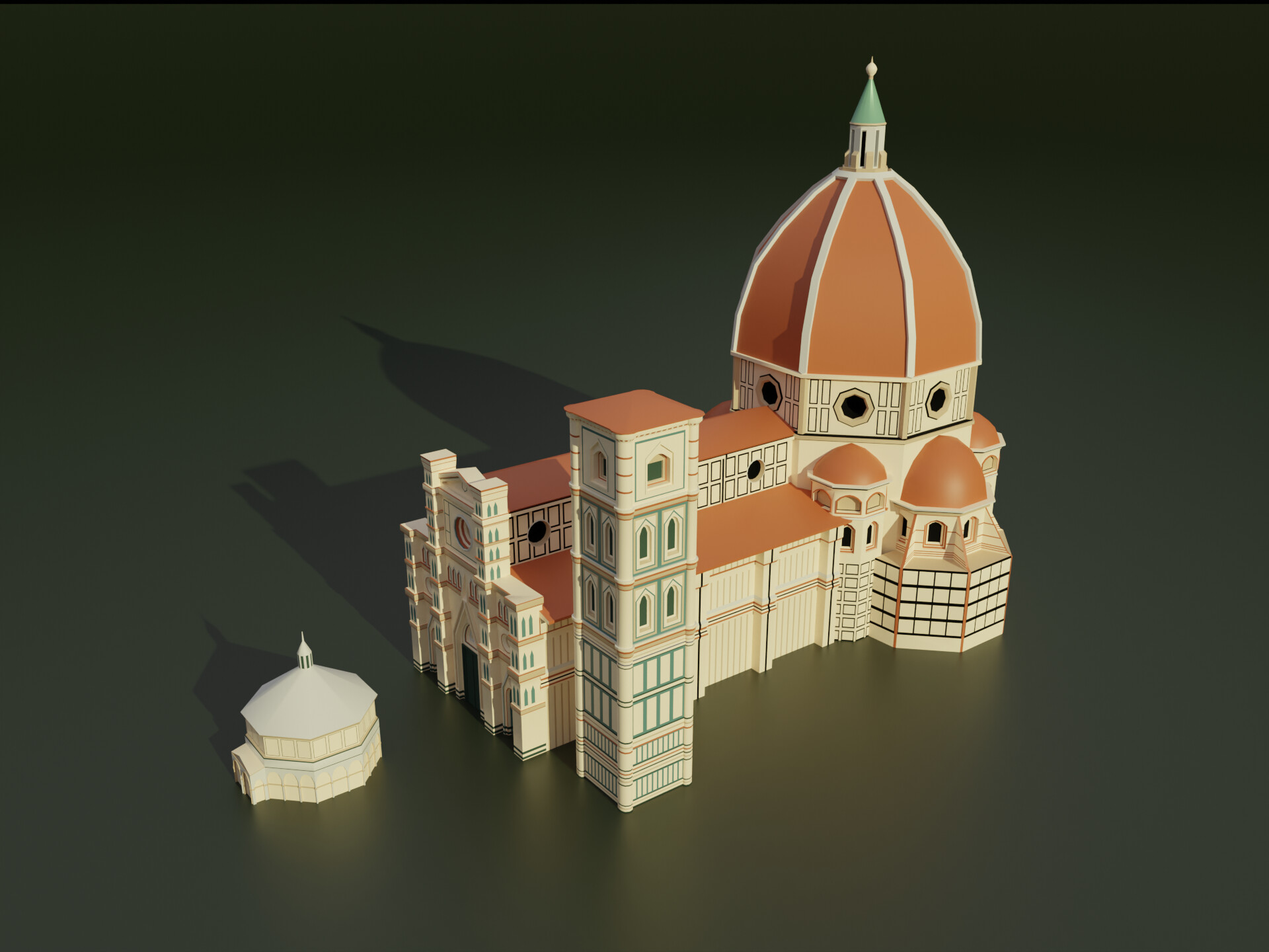 ArtStation - Florence Cathedral - Low Poly