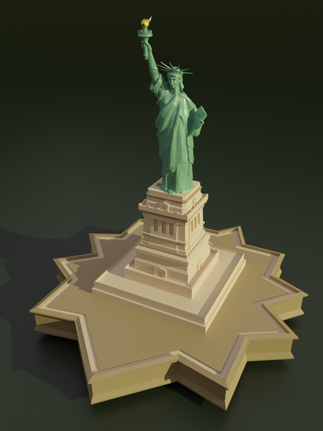 Kemal Safa Ekercin - Statue of Liberty - Low Poly