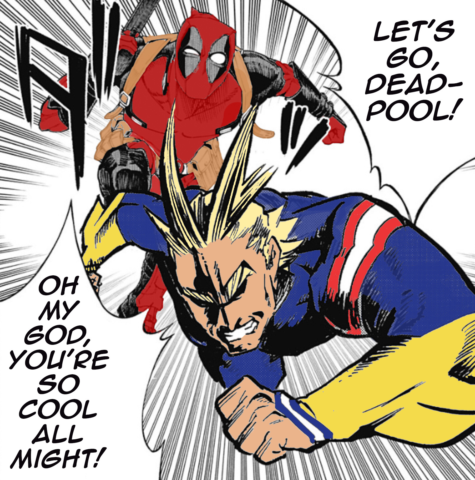 ArtStation - DEADPOOL AND ALL MIGHT