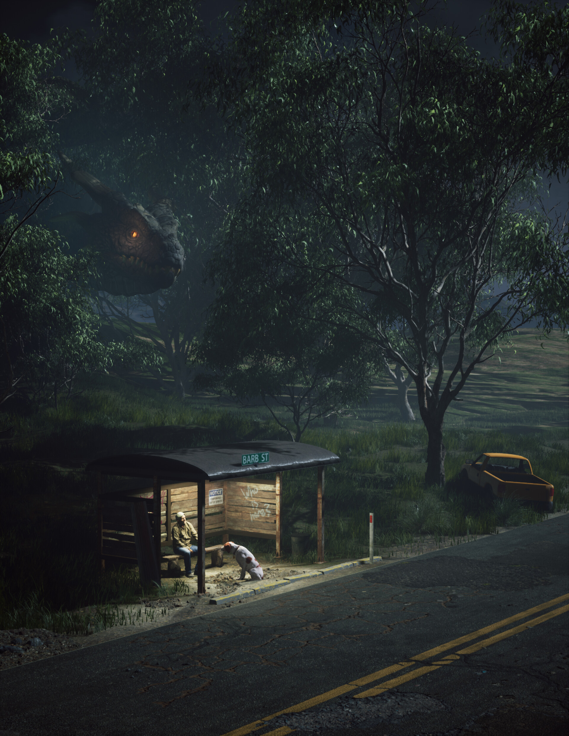 ArtStation - Midnight road (UE4)