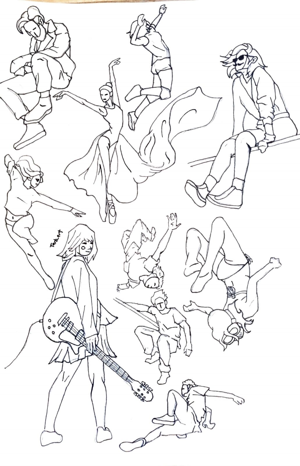 flying action poses