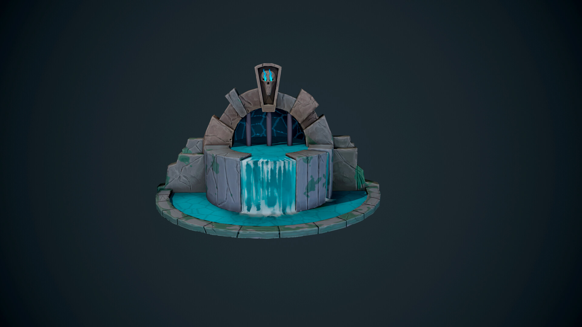 ArtStation - Stylized Skull_Fountain