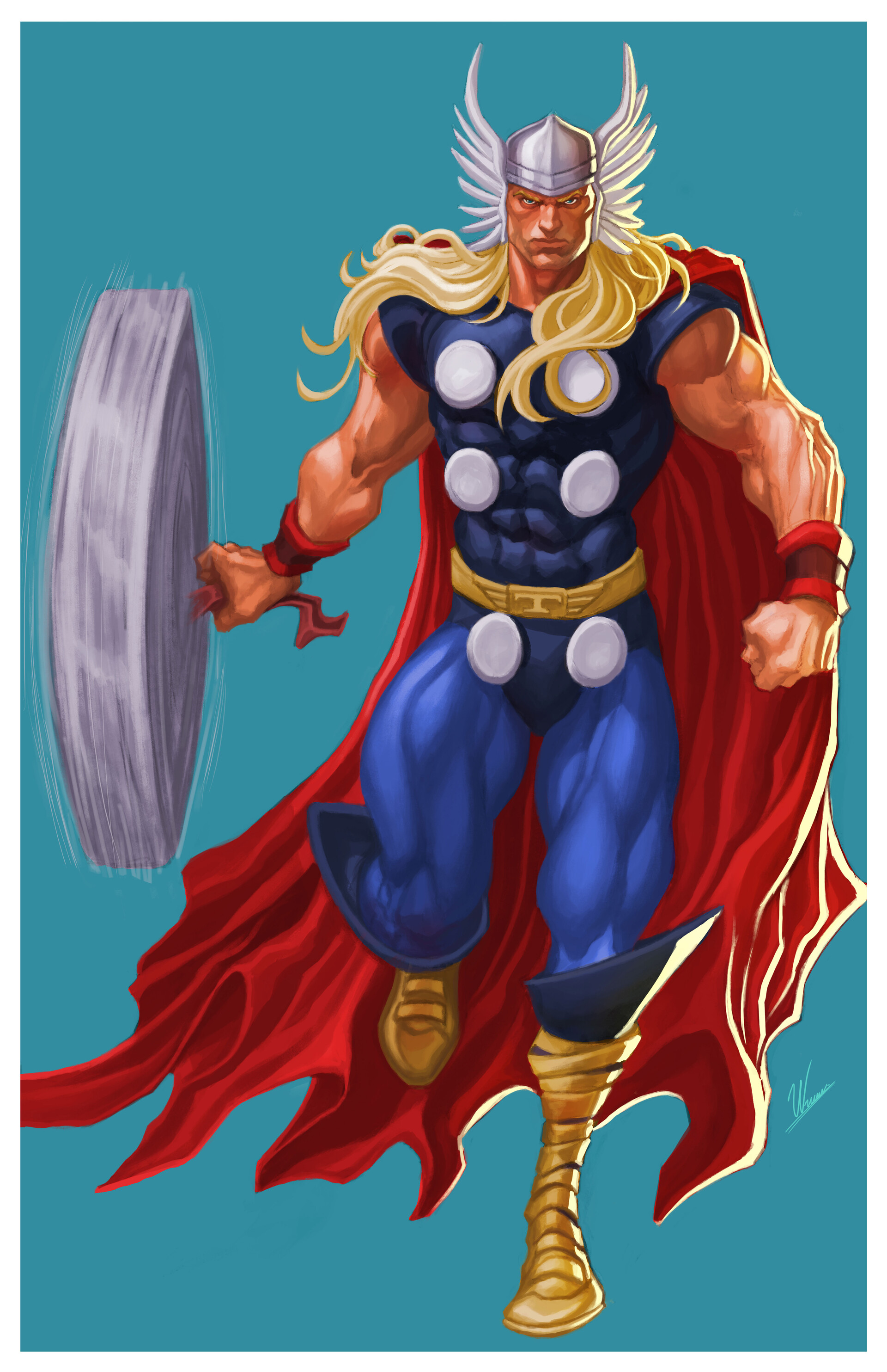 ArtStation - Thor, digital painting.