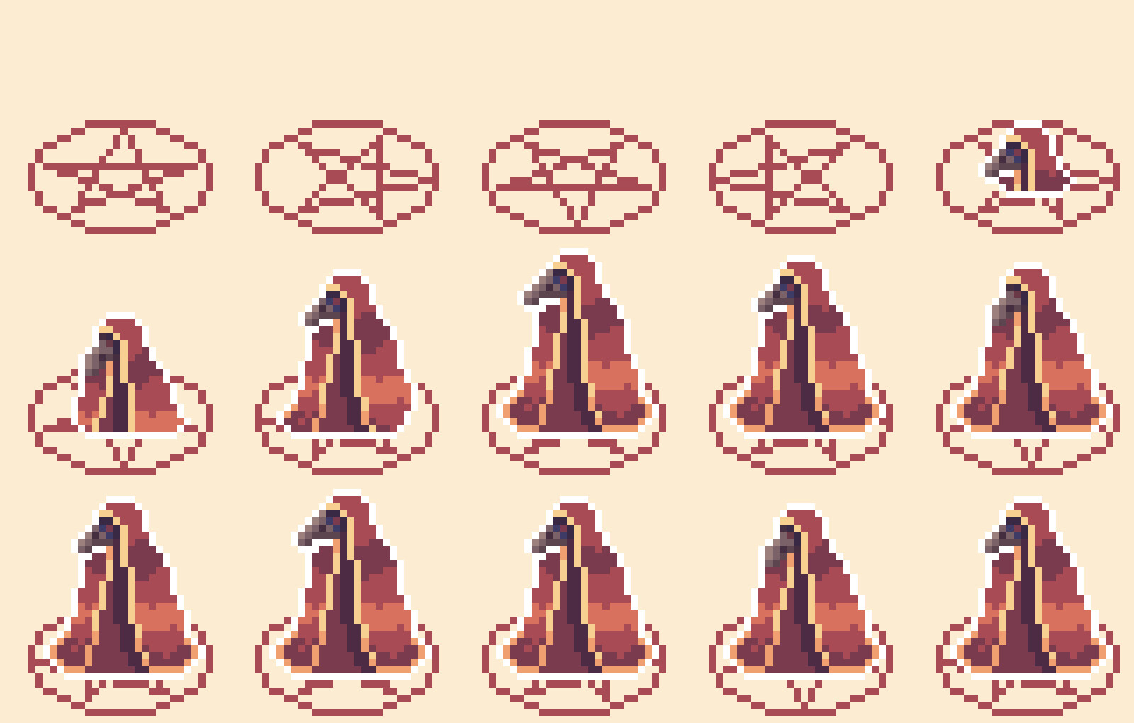 ArtStation - Crow Necromancer Sprite sheet