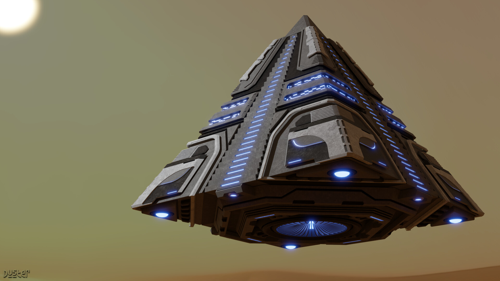 ArtStation - Alien Pyramid Spaceship - Blender 3D model