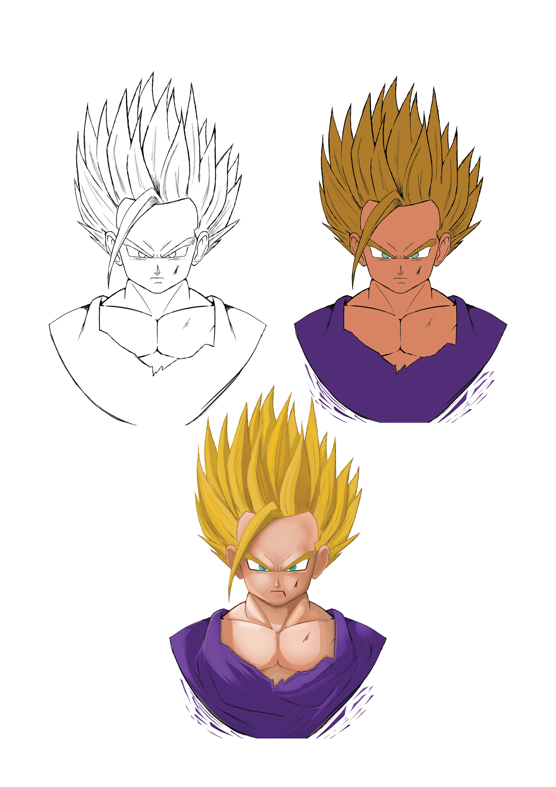 ArtStation - Gohan - Super Saiyan