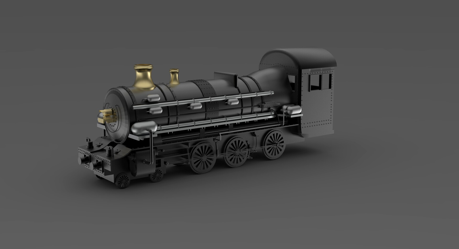 ArtStation - old model train engine