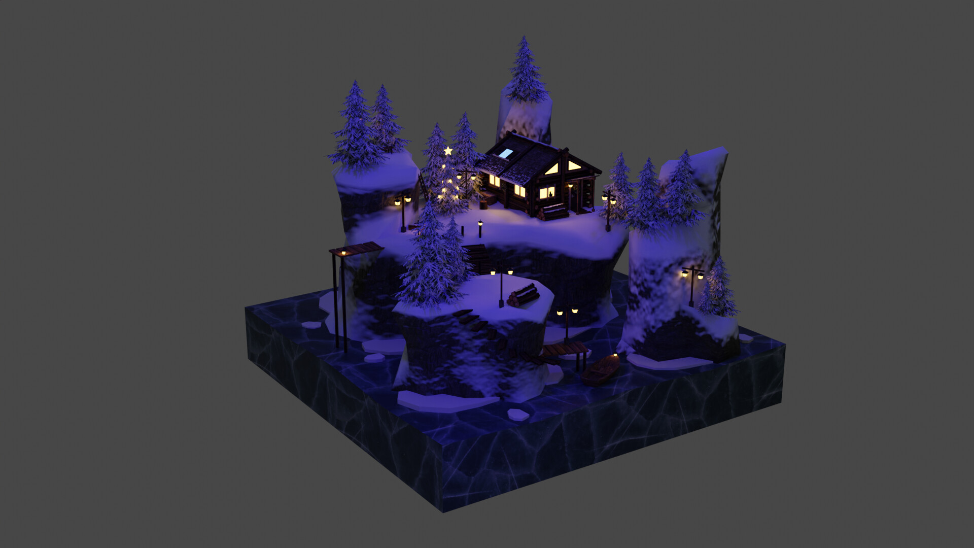 ArtStation - Snow Scene Diorama