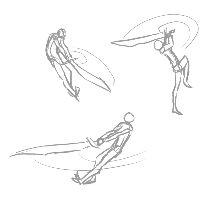 fighting pose reference sword