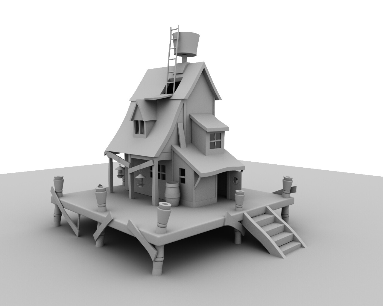 ArtStation - CARTOON HOUSE MODLE