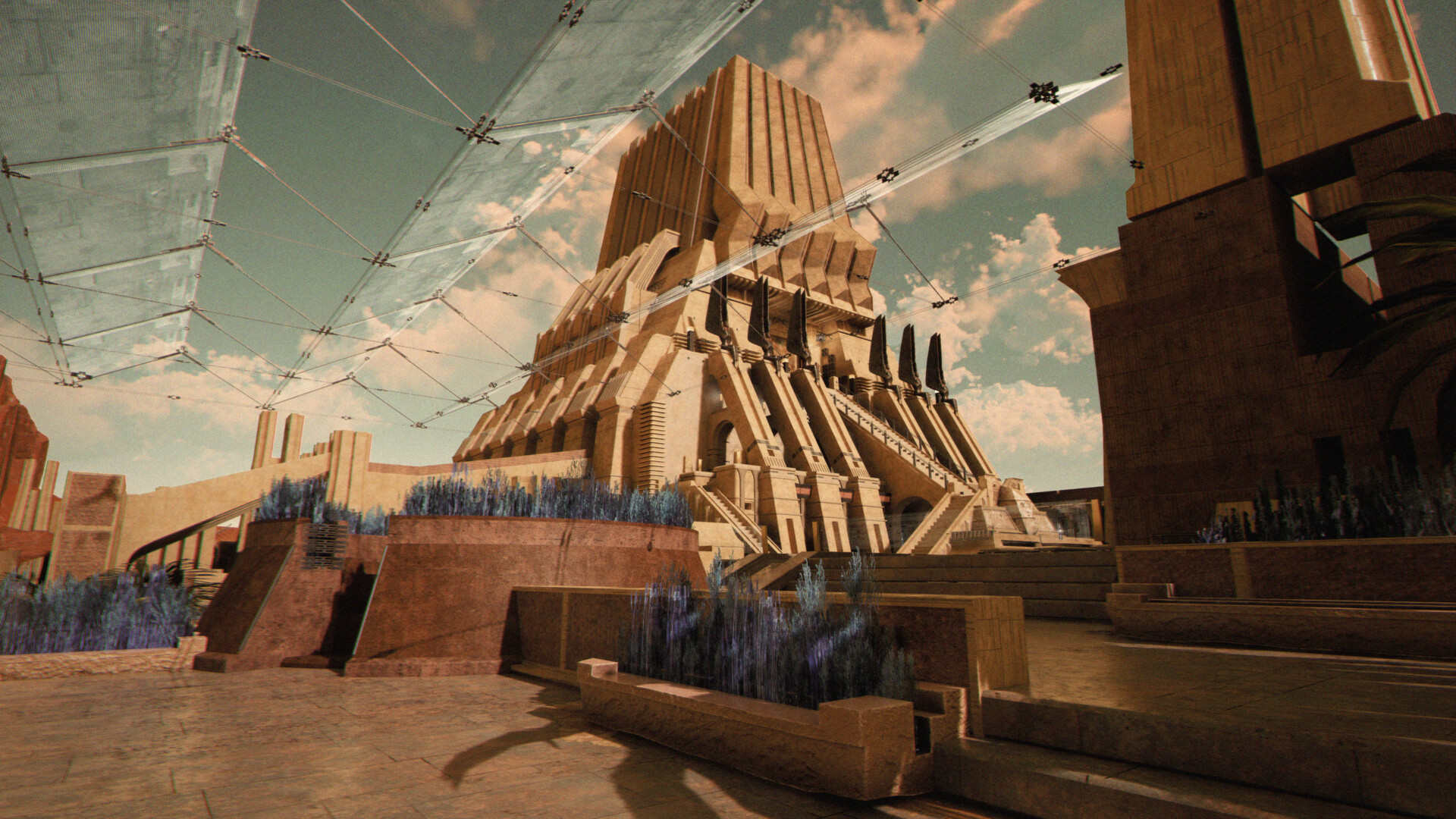 Daniel García Martínez - Nannar Temple - Ancient Sci-fi City Environment