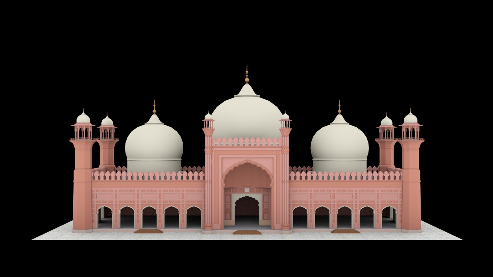 Rehan Moazzam - Badshahi Mosque 3D Model