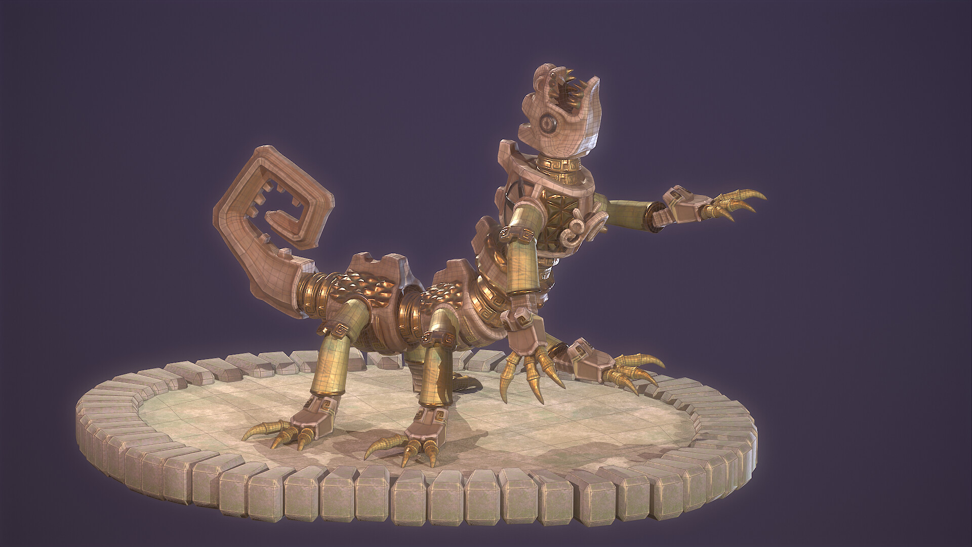 ArtStation - Lizard god statue - Fan art