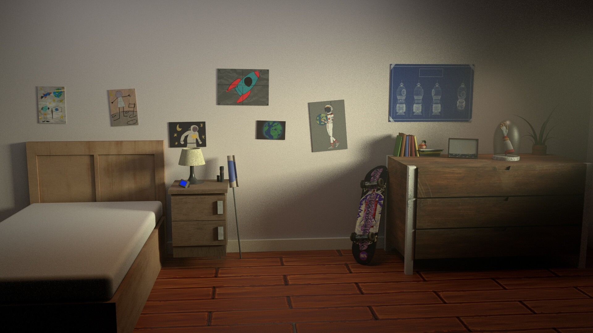 ArtStation - isaac's bedroom
