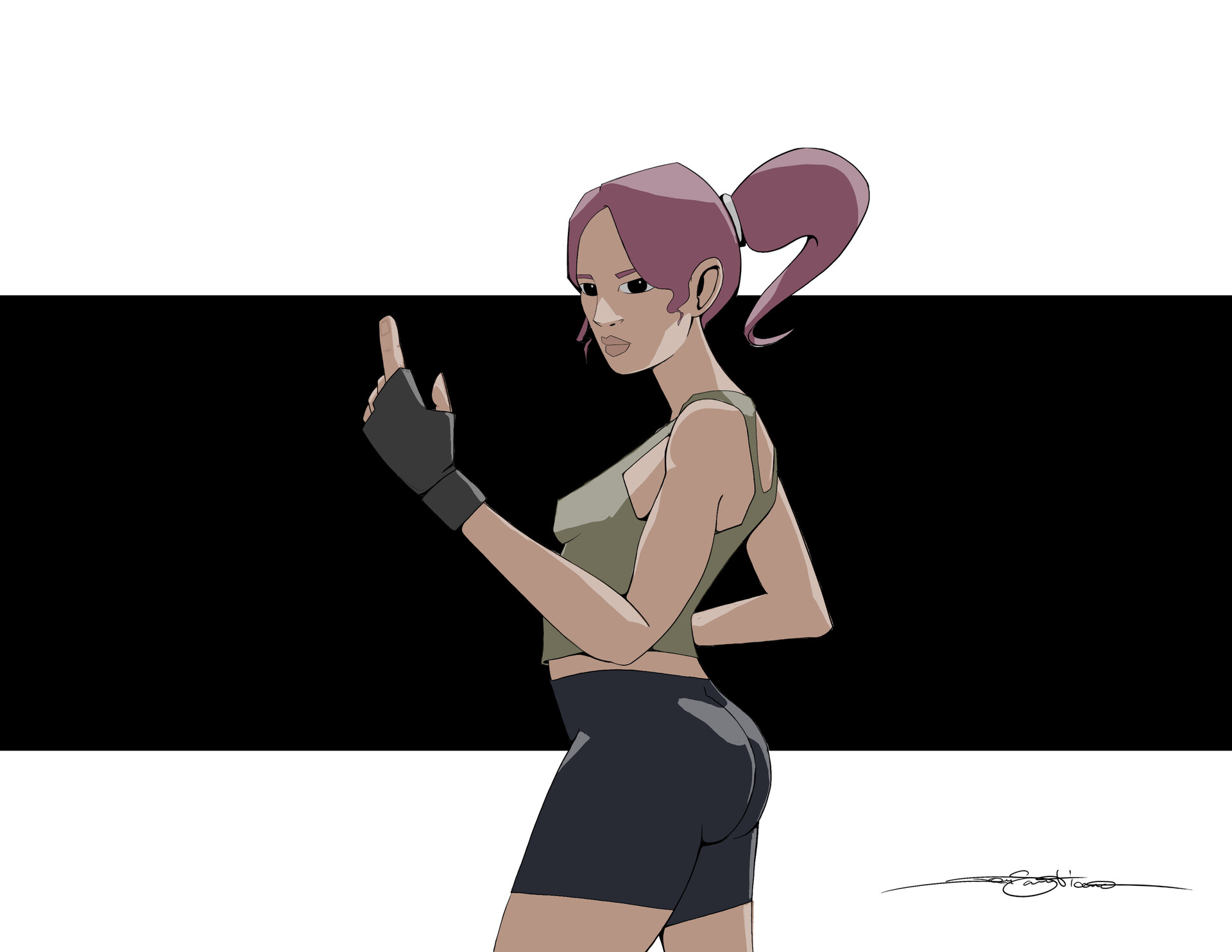 ArtStation - Gesture Drawing Exercise - MMA Girl