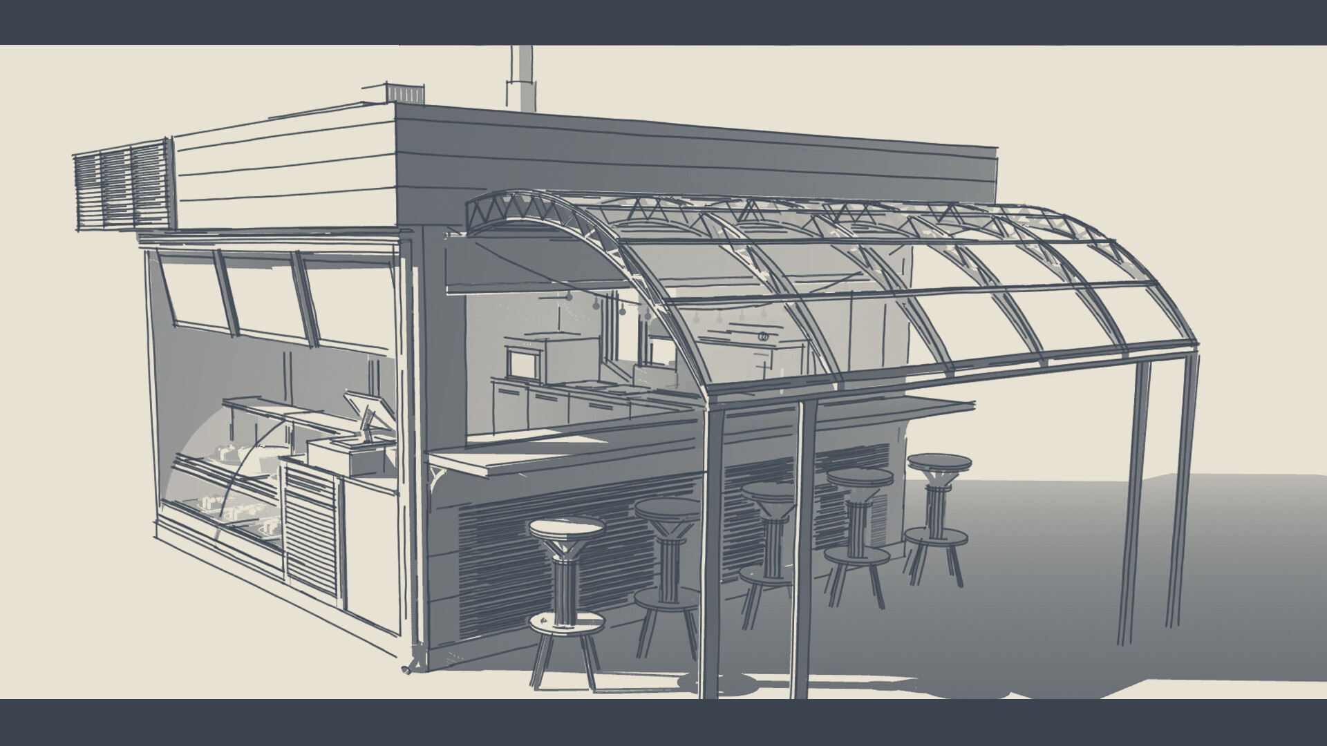 ArtStation - Cafeteria Concept