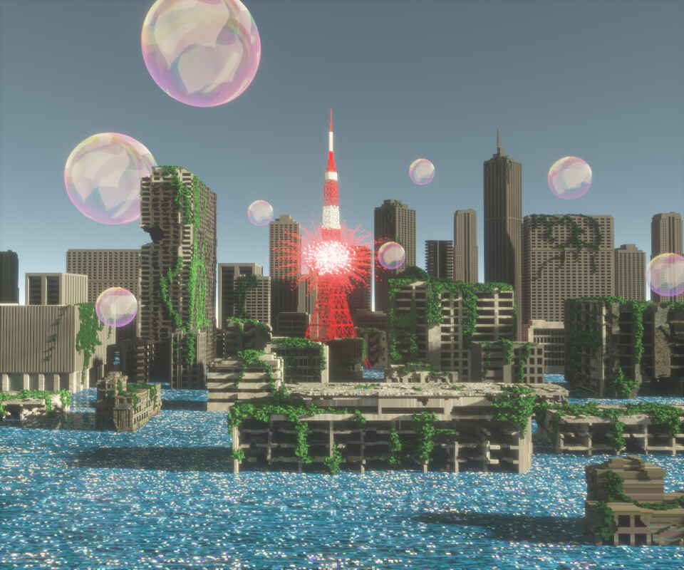 ArtStation - Bubble - Tokyo Tower 2