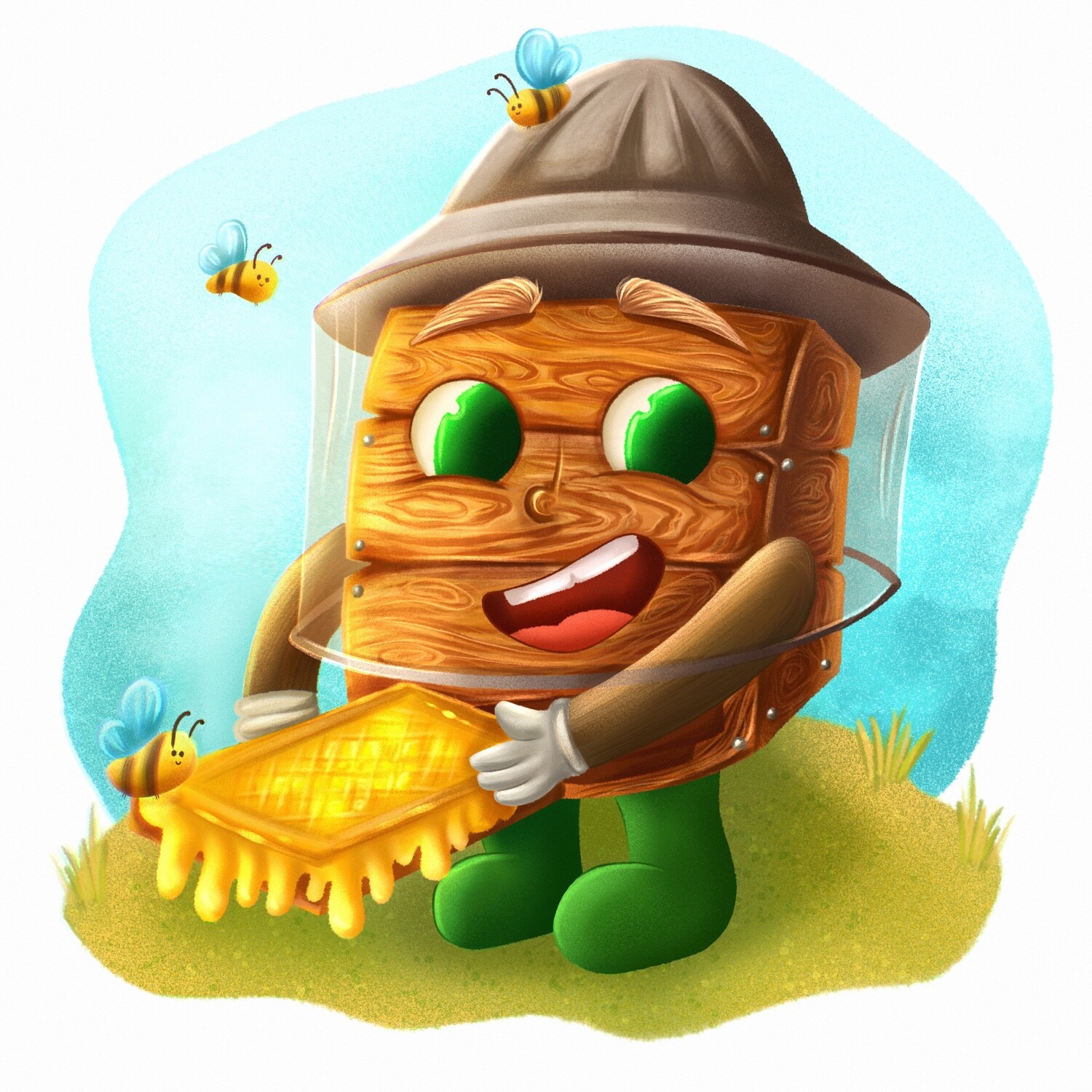 ArtStation - Cute Beehive brand character