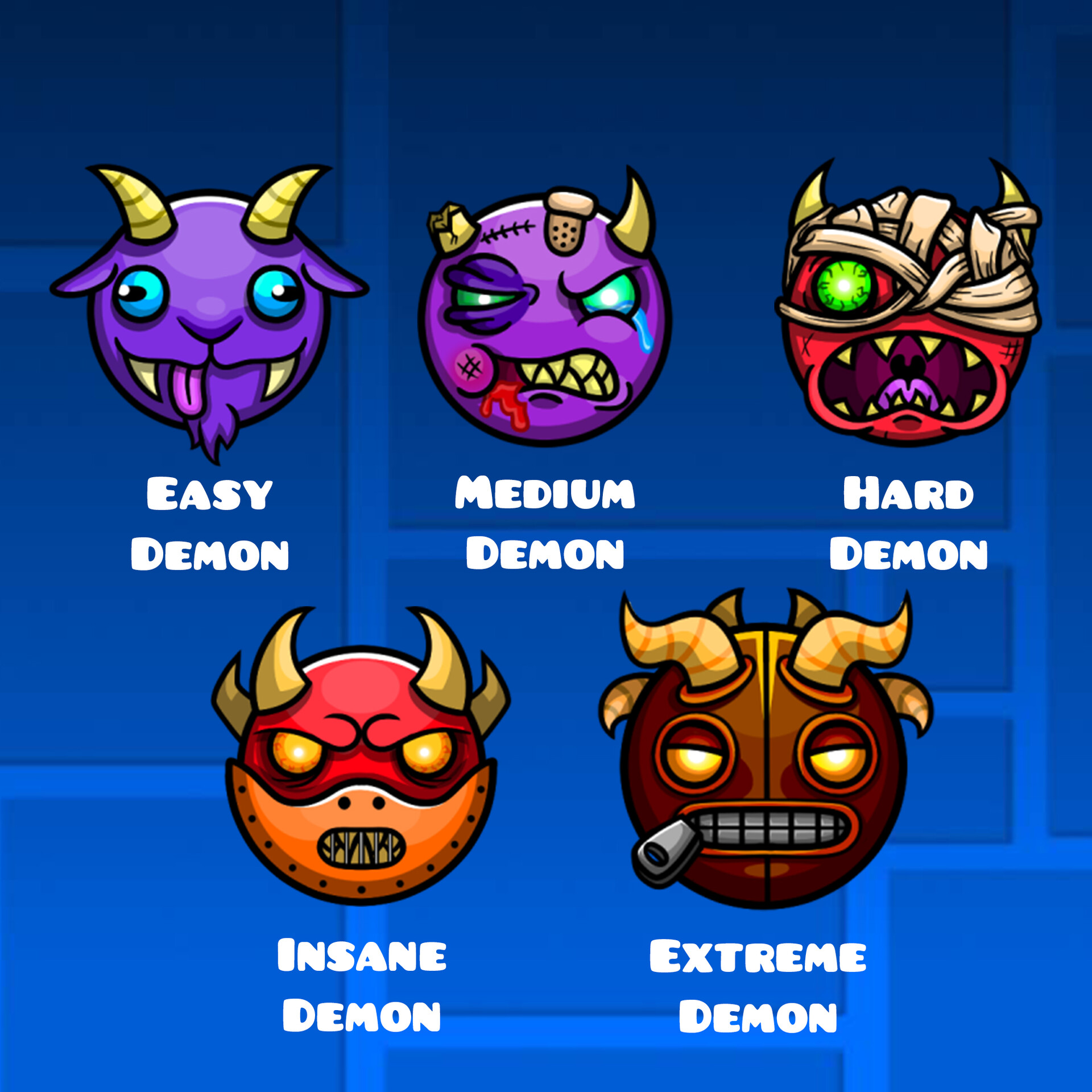 geometry dash difficulty drawings