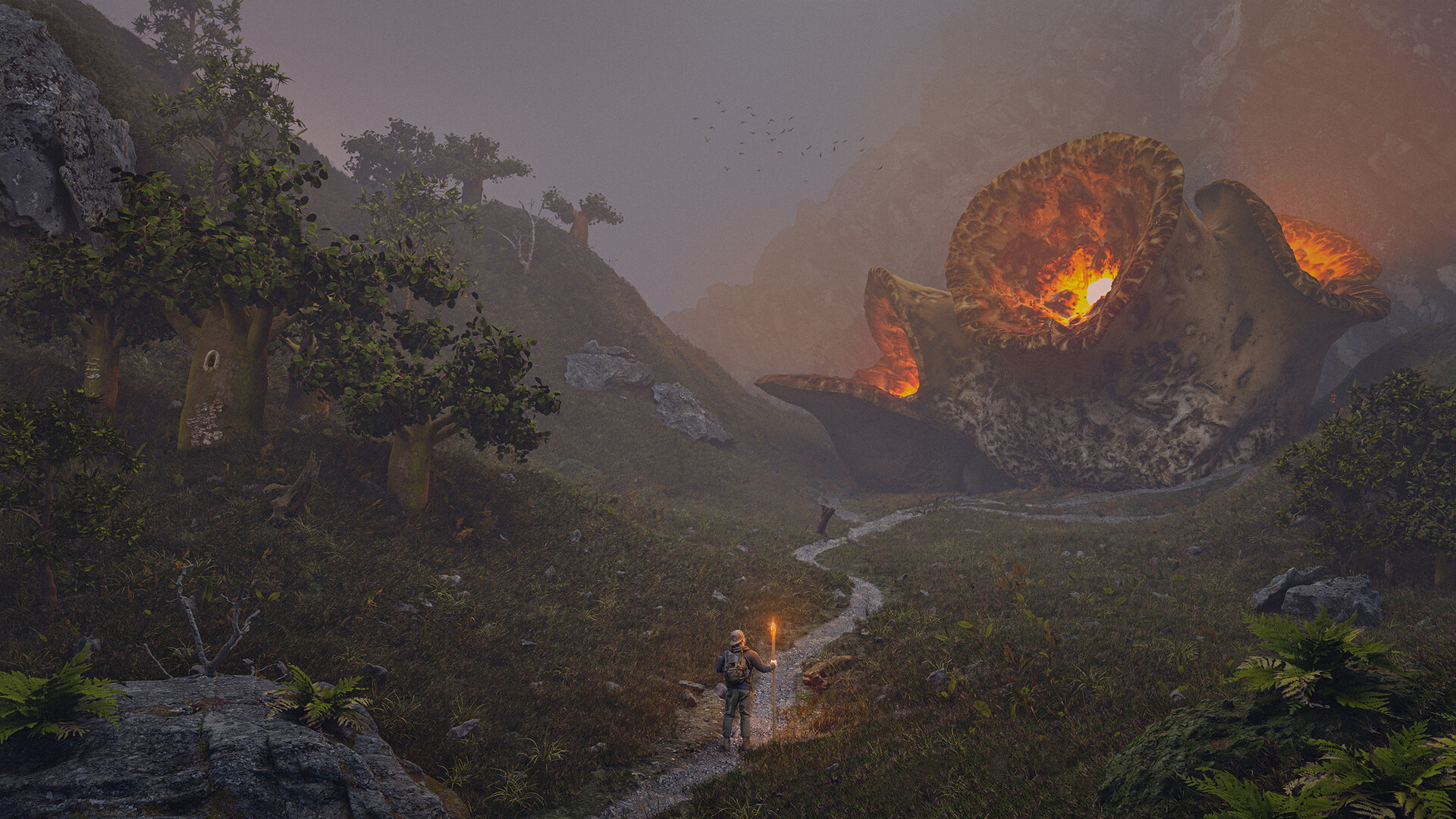 ArtStation - Fungus land concept