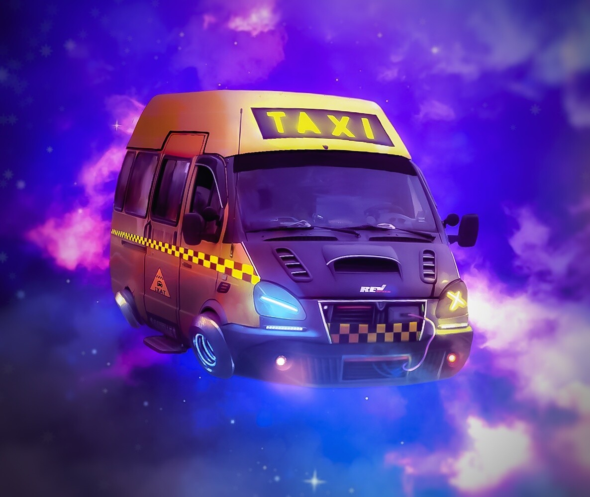 ArtStation - Flying minibus