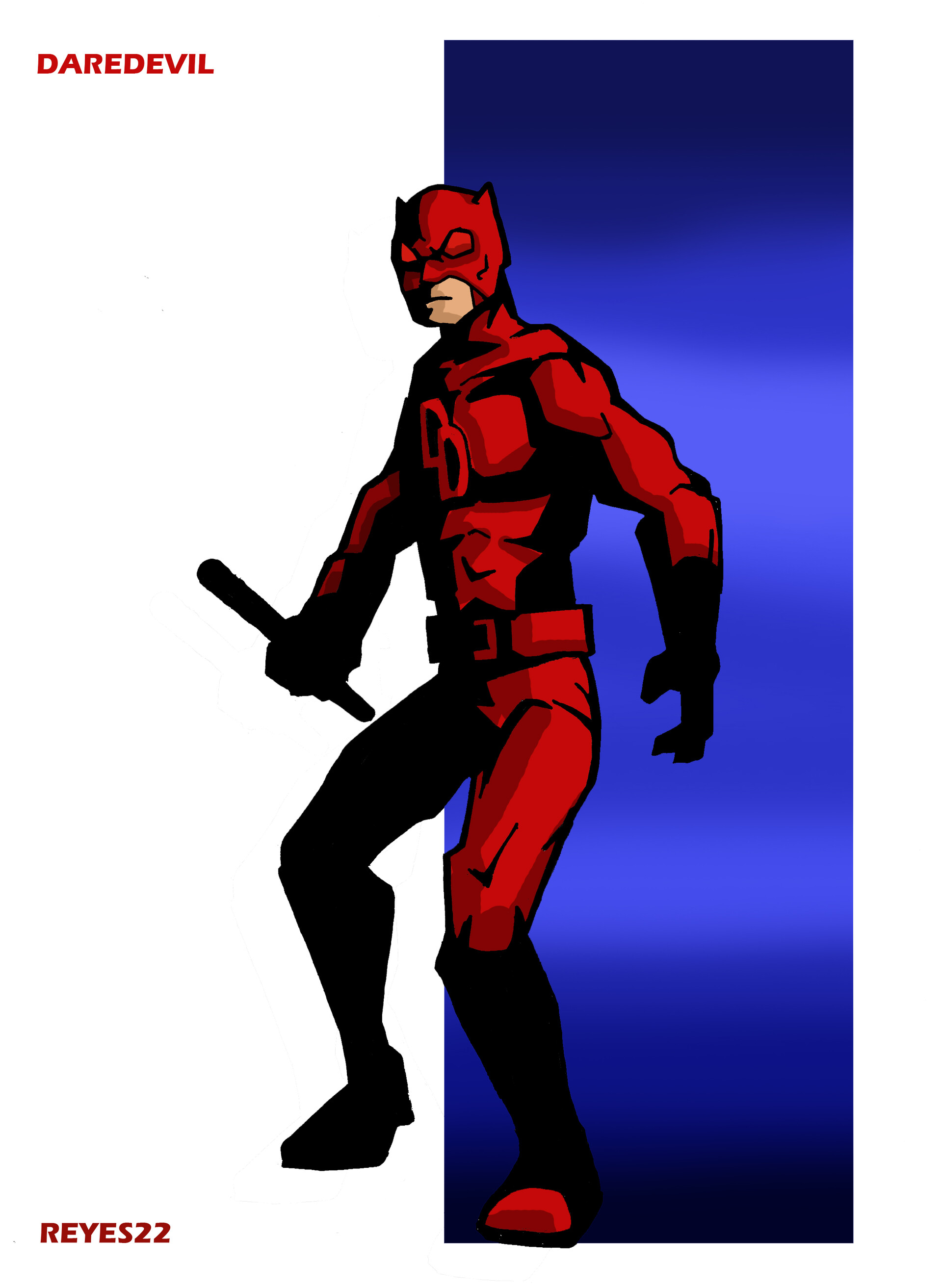 ArtStation - Mike Mignola s style D is for Daredevil