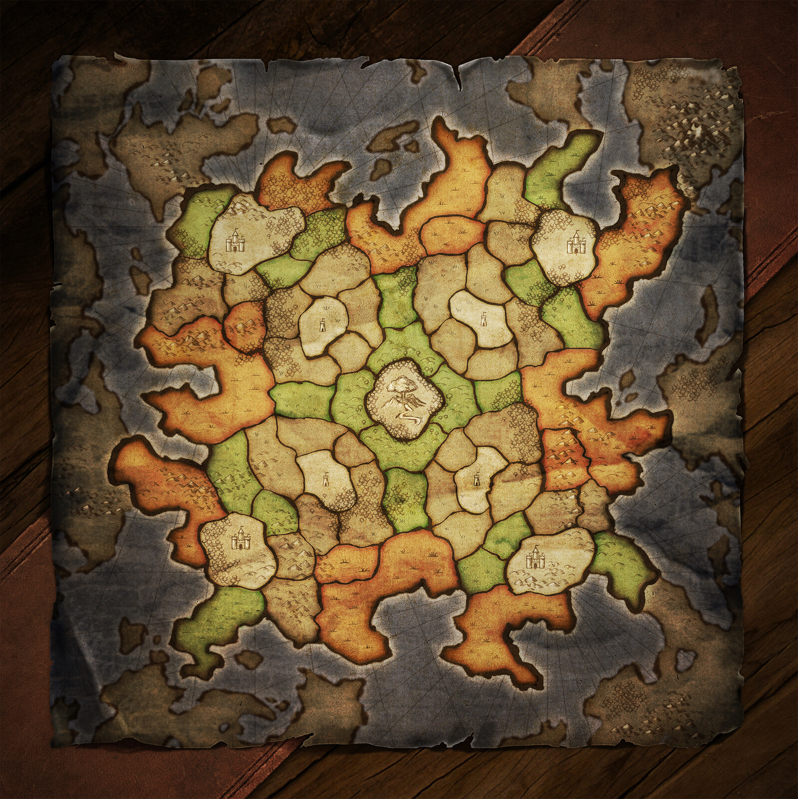 Cory Freeman - War for the Mana Tree - Faction Board Concepts