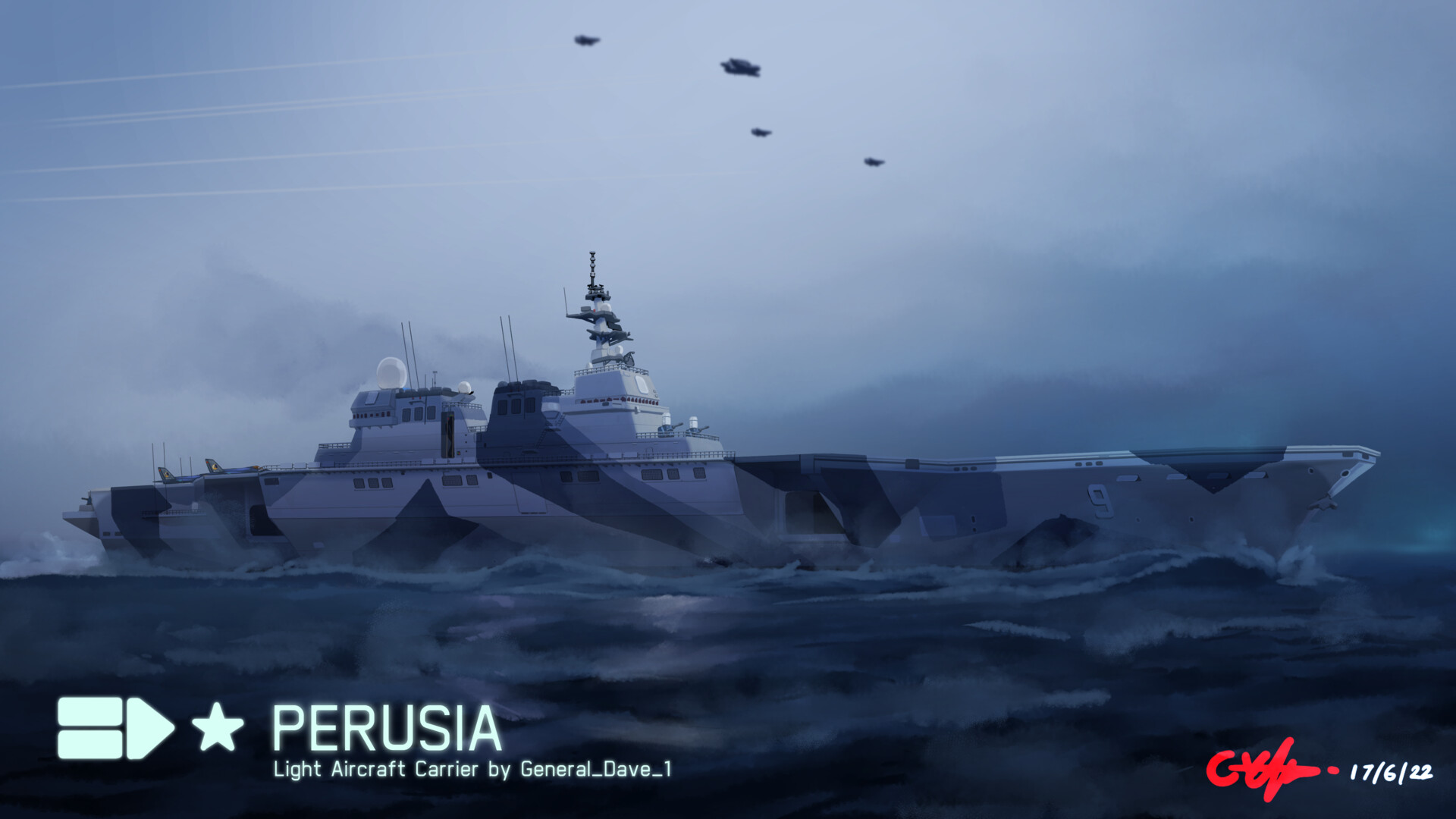 ArtStation - Perusia Class Light Aircraft Carrier