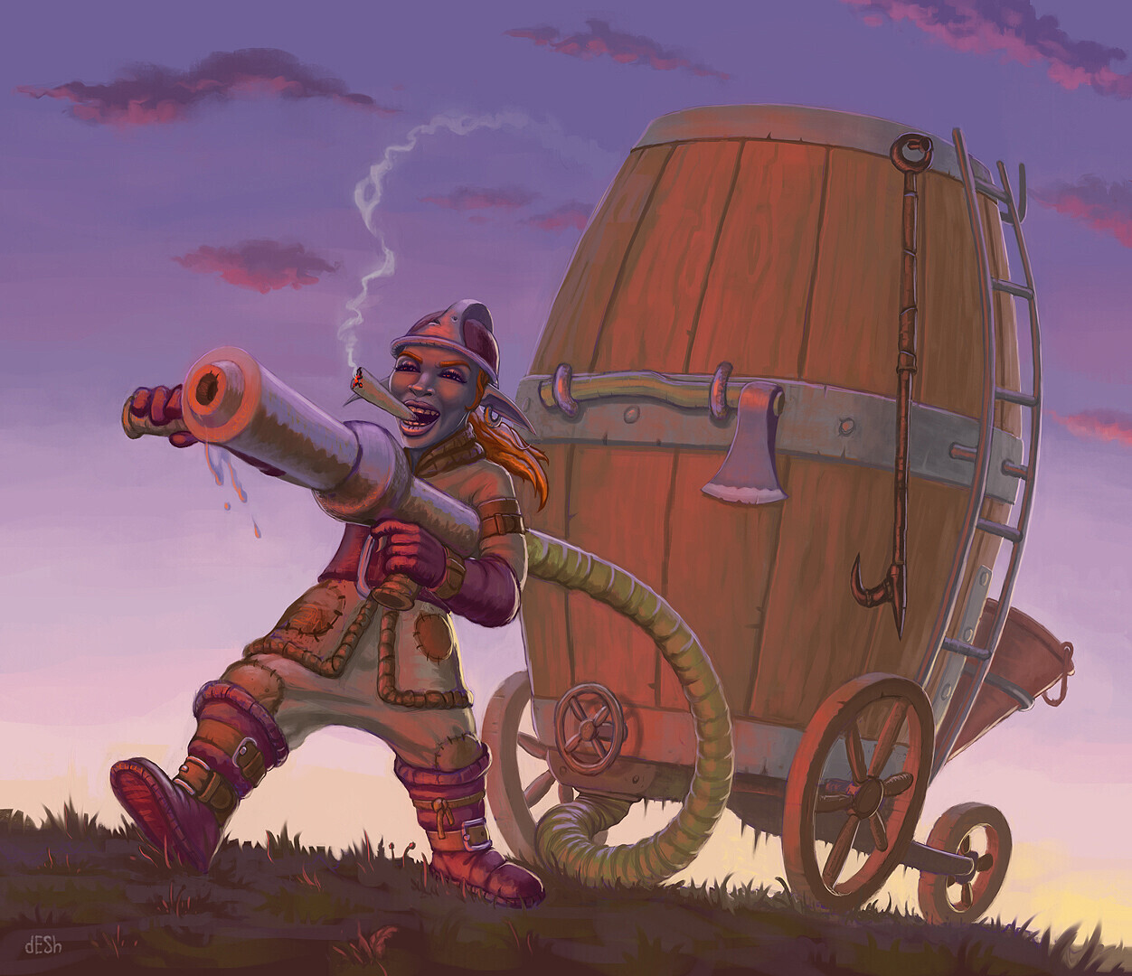 ArtStation - Tamara - troll-firewoman