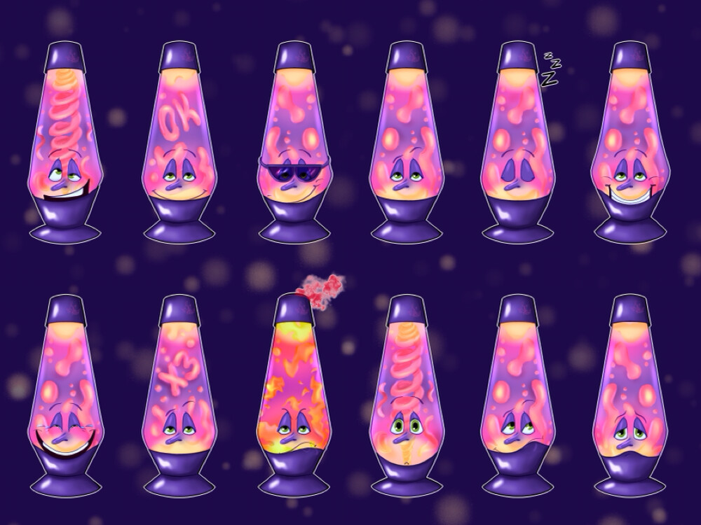 ArtStation - Sticker pack - Lava Lamp