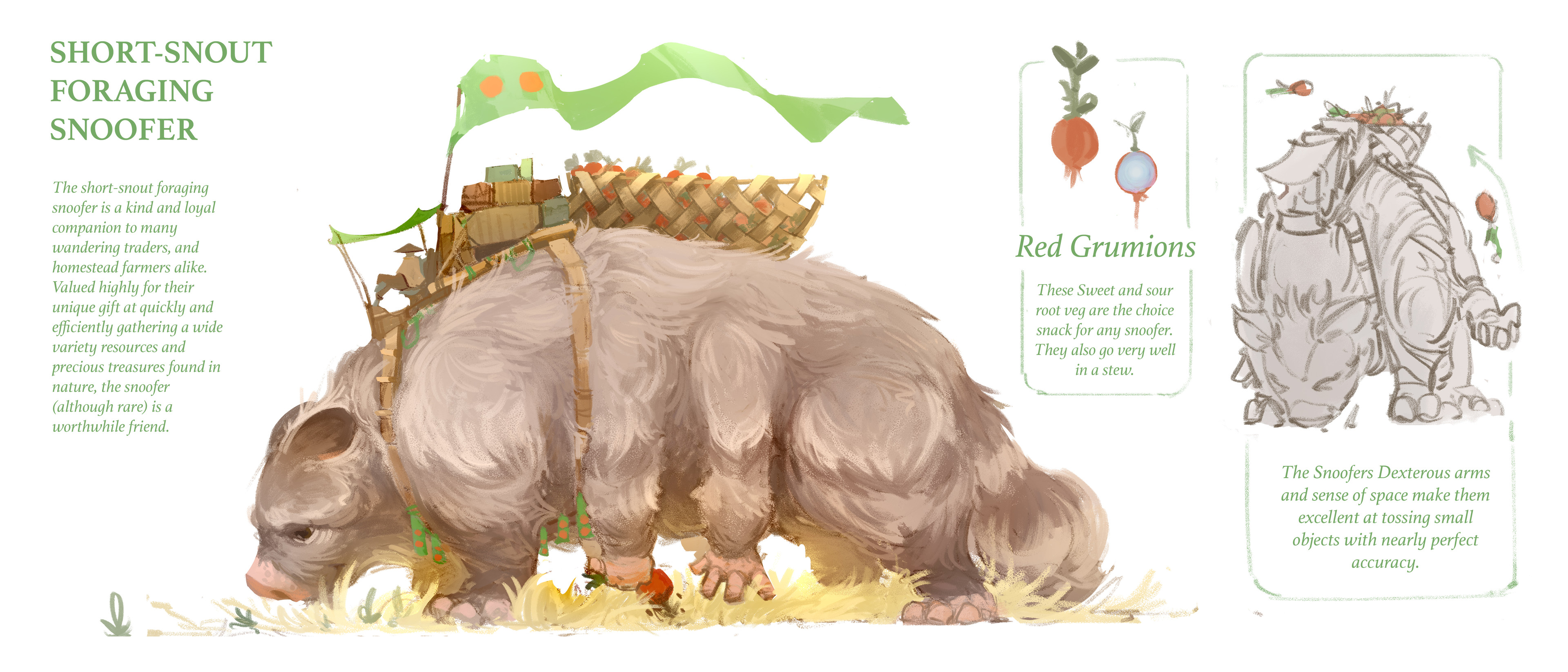 Gabriel Quinn's Portfolio - Short Snout Foraging Snoofer Concept