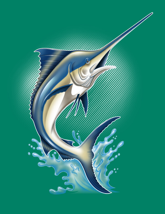 ArtStation - Marlin T-shirt Design