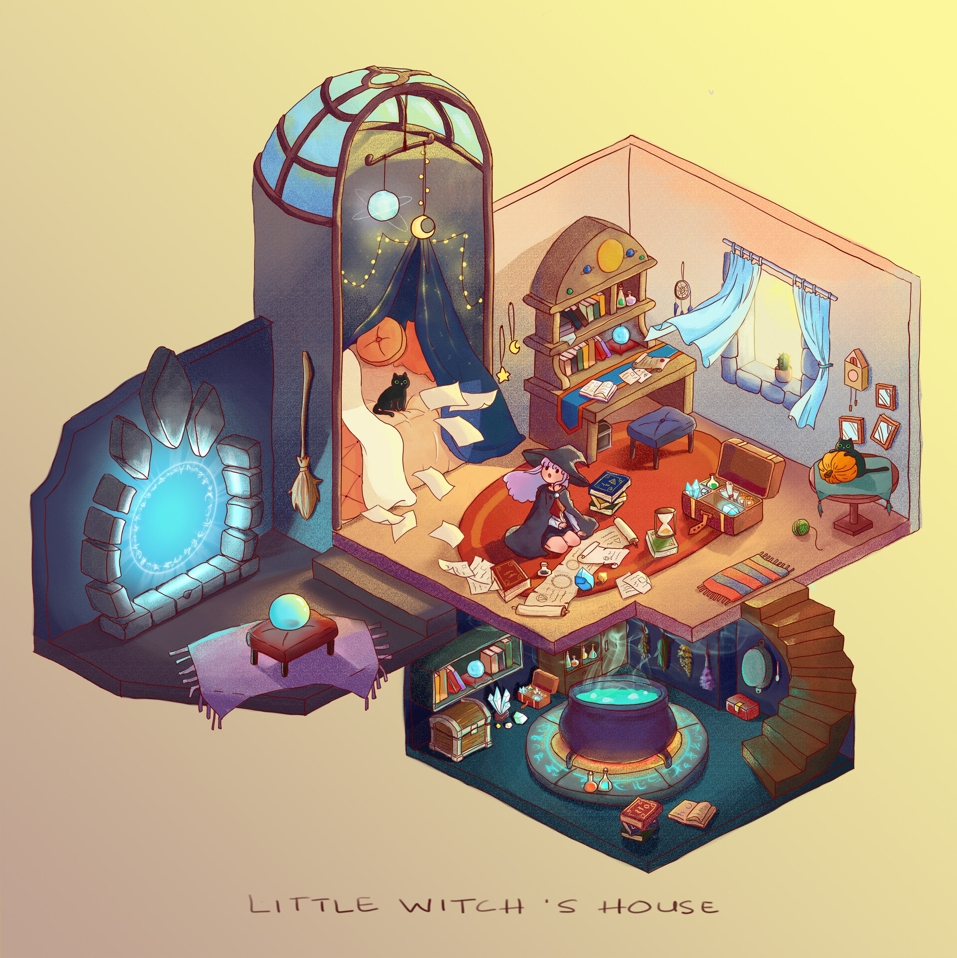 ArtStation - The Little Witch's House